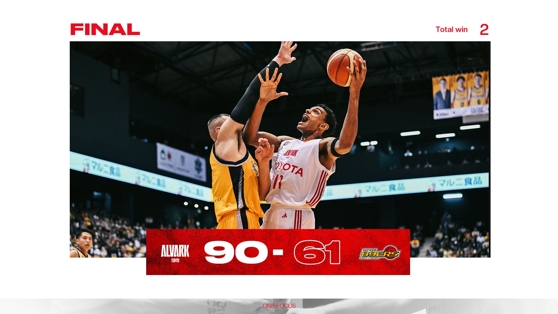 第1節 10/8(日) 仙台89ERS戦 レポート | アルバルク東京